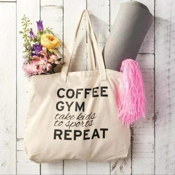 DSG | Bags | Canvas Reusable Tote Bag Coffee Gym Take Kids To Sports ...